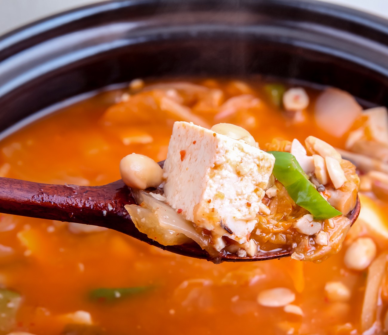 Creamy Vegan Sweet Potato Pumpkin Tofu Stew | Love Veg